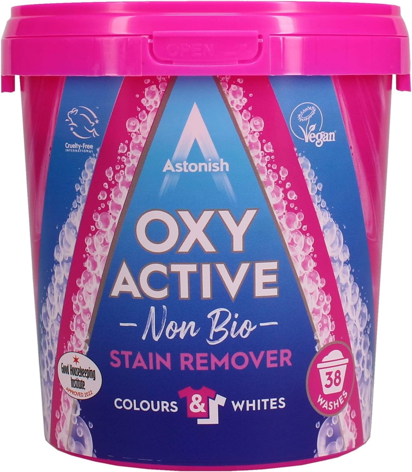 Astonish Oxy Active Fabric Stain Remover, Stain and Odour Eliminating, Fabric Brightening, Non ...