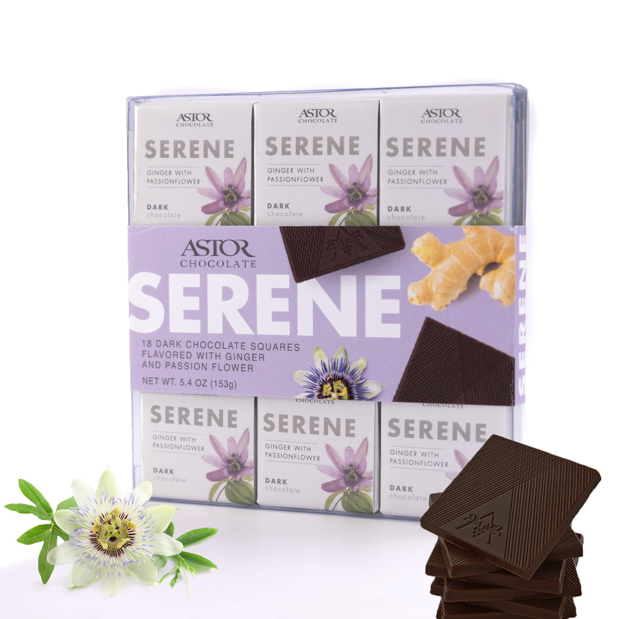Astor Chocolate Serene Dark BCF26 Chocolate Ginger with Squares Gift ...