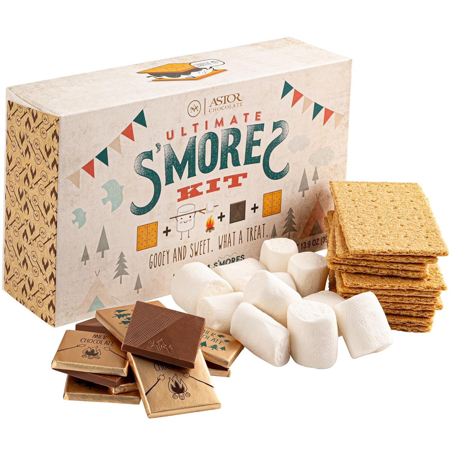 Astor Chocolate Ultimate Smores Kit, Smores Kit for Fire Pit Includes ...