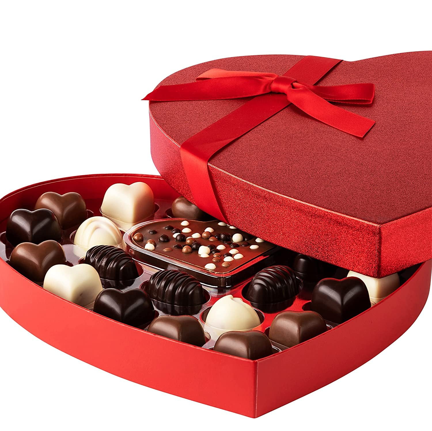 Astor Chocolate Valentines Day Heart Gift Box, Gourmet Belgian Truffles ...