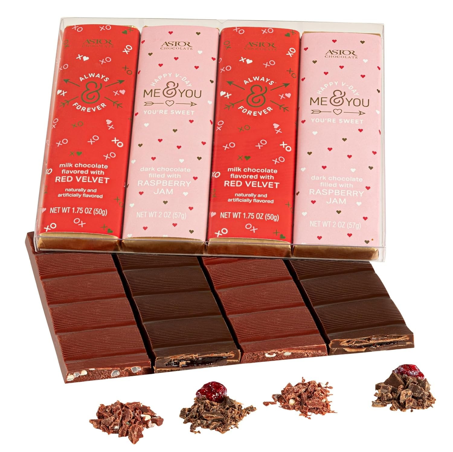 Astor Chocolate Valentines Day Variety Gift Pack 4 Assorted Valentine ...