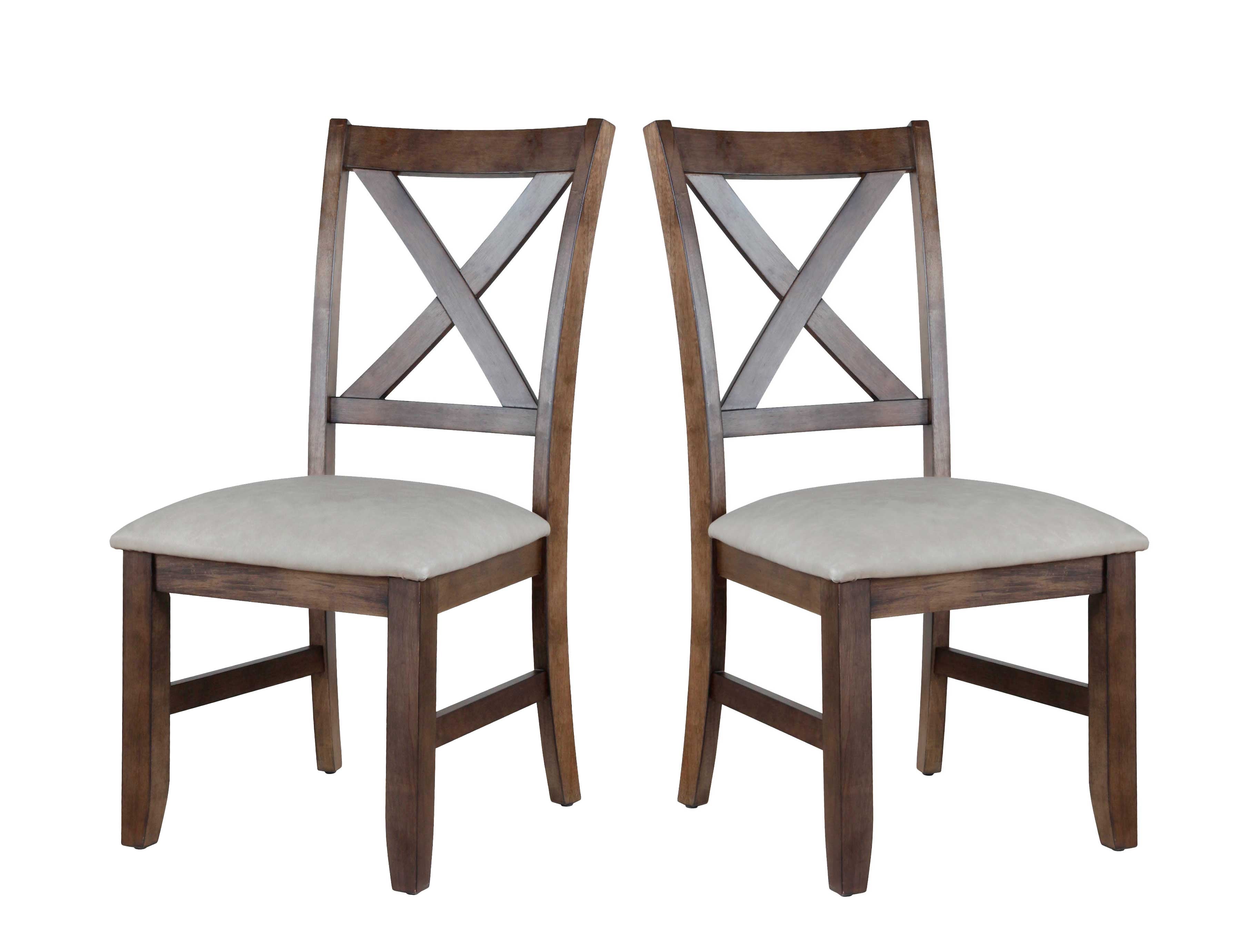 Astoria Dark Brown Side Chair (Set of 2) - Rubberwood Dining Chairs ...