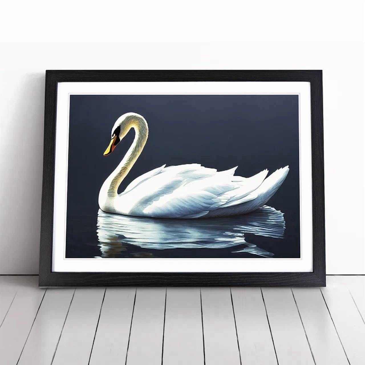 Astounding Swan Wall Art Print Poster Home Decor Art Home Decor Vintage ...
