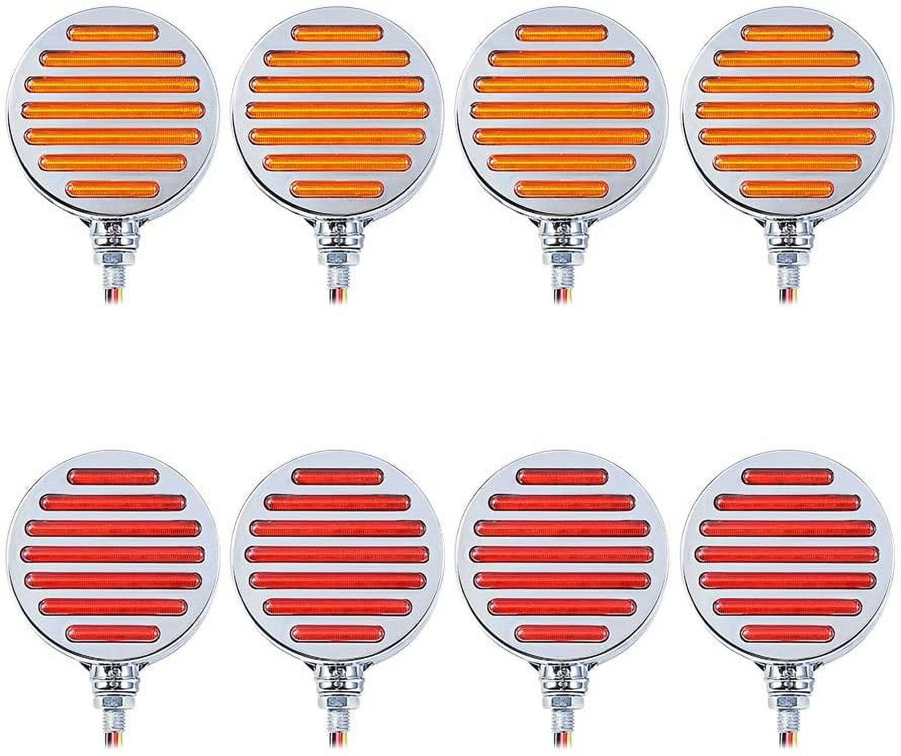 Astra Depot 8pcs Amber Red 98-LED Double Face Corner Turn Signal Stop ...