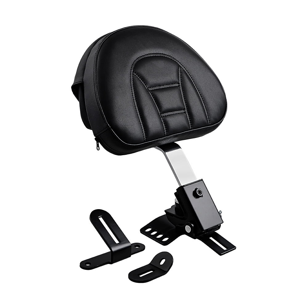 Astra Depot Black Adjustable Motorcycle Driver Backrest Pad With Mount ...