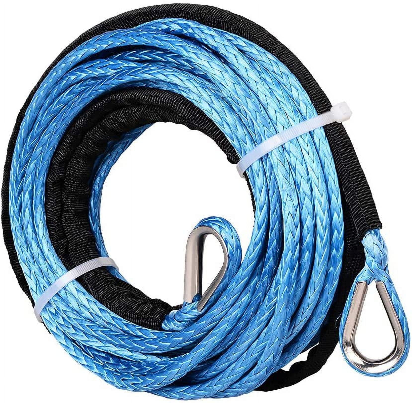 Astra Depot Blue 1/4" 50ft Winch Extension Synthetic Winch Rope Winch ...