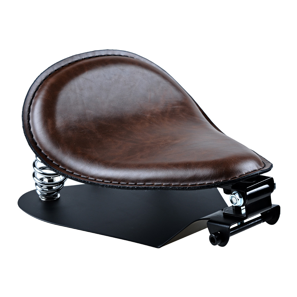 Astra Depot Motorcycle Brown 3" Springs Solo Seat w/ Base For Harley ...