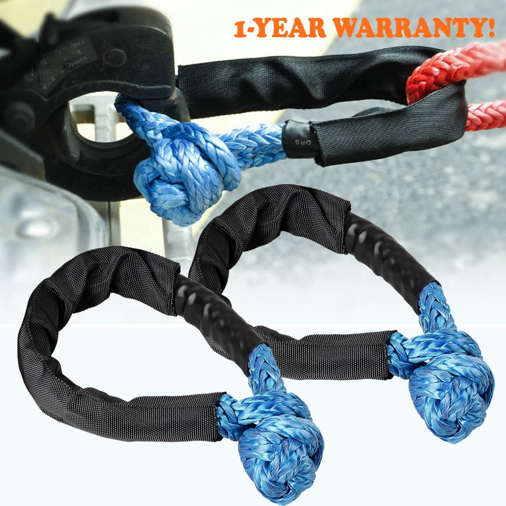 Astra Depot Set 2PCS Blue 1/2" Soft Shackle Synthetic Rope with ...