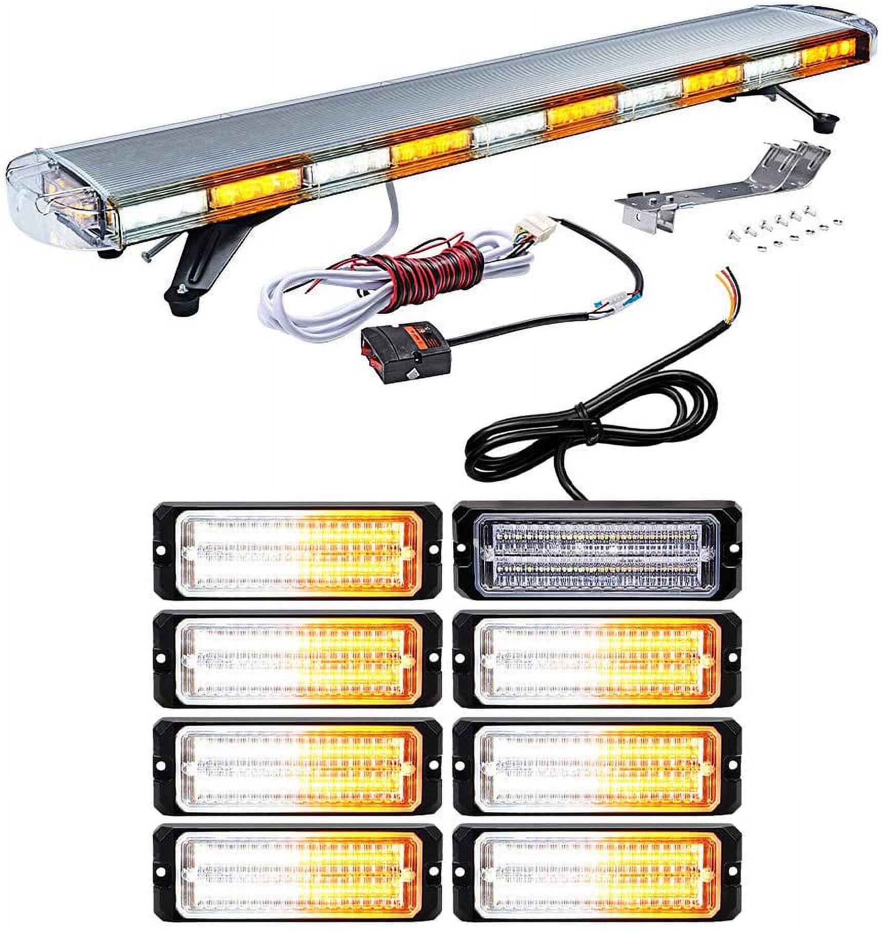 Astra Depot Set Amber-White-Amber Emergency Beacon Strobe Light 1X 47 ...