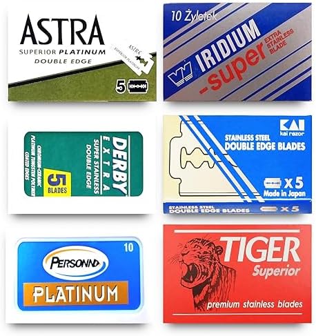 Astra-KAI-Persọnna-Wizamet-Tiger Double Edge Razor Blades Sampler (40 ...