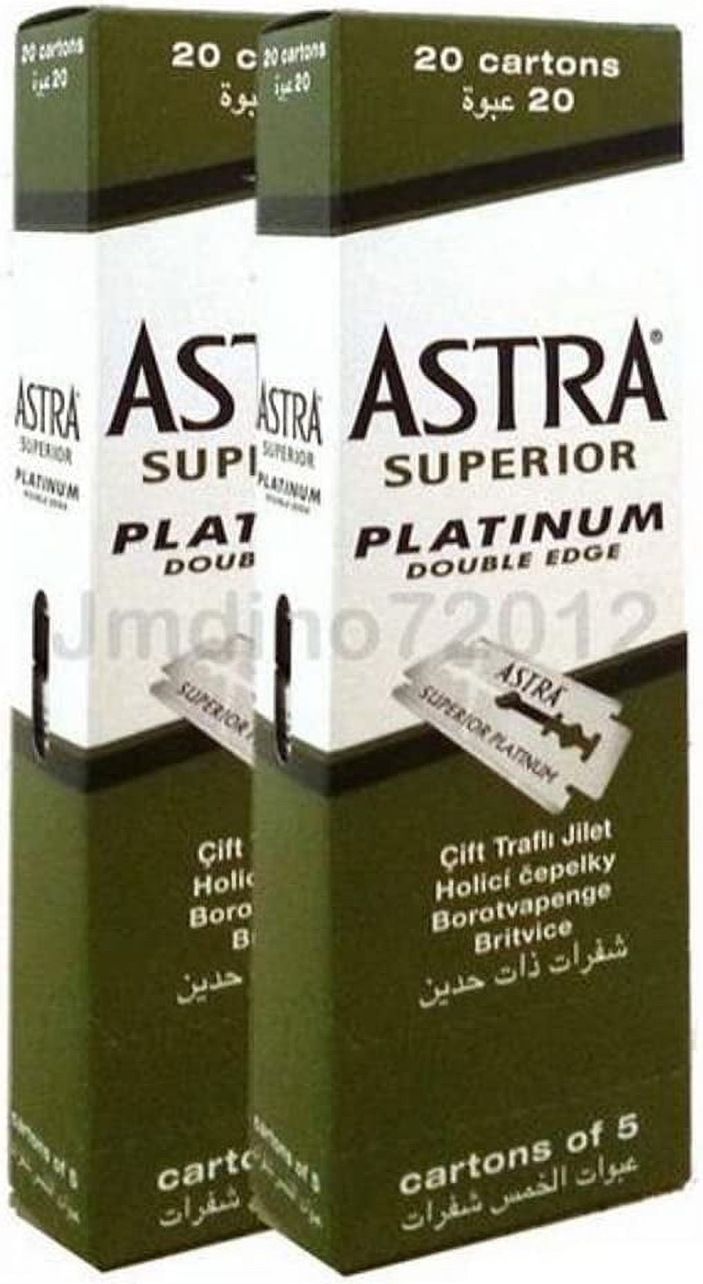 Astra Superior Platinum Double Edge Shaver: 200 pcs Barber Favored ...
