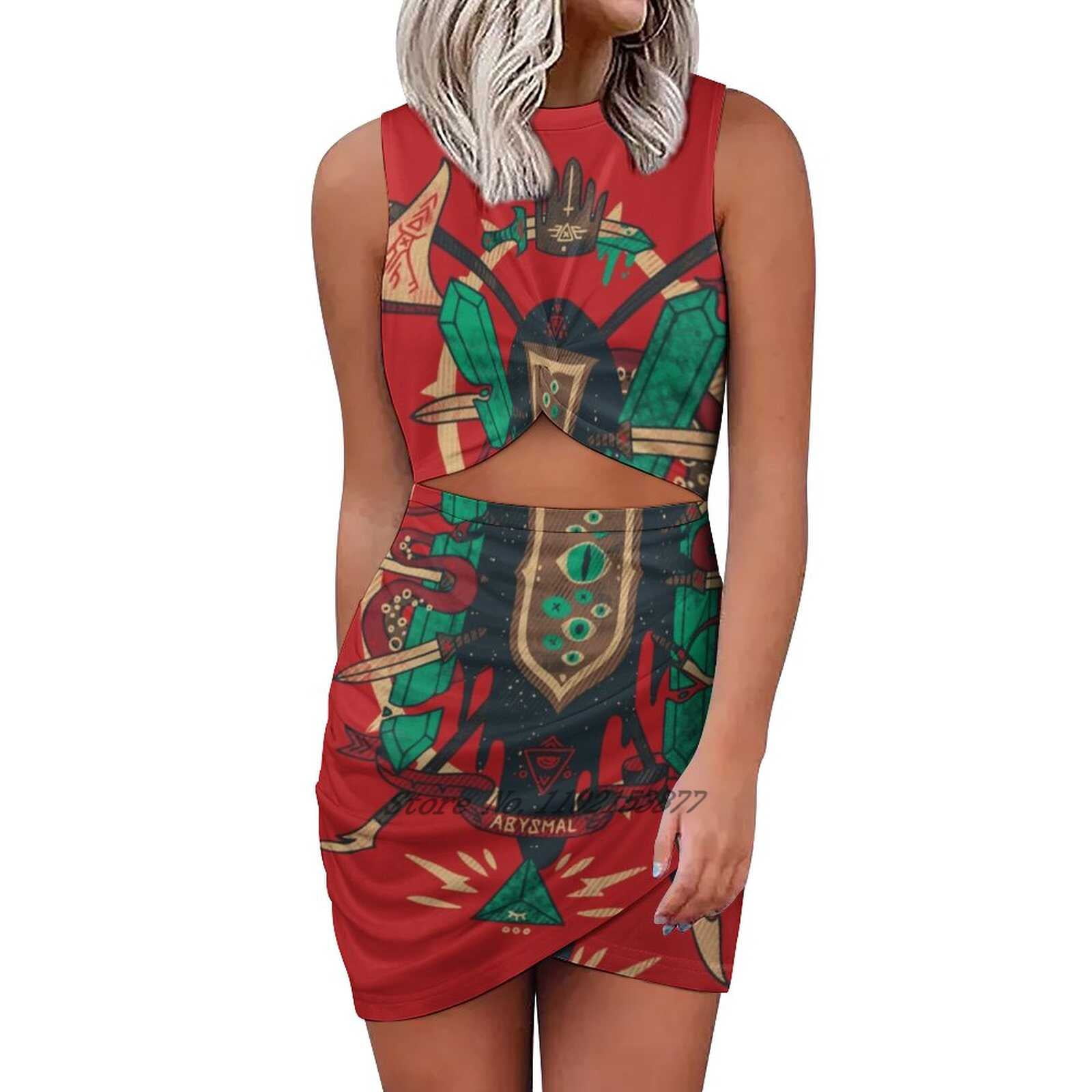 Astral Ancestry Loose Pocket Dress Summer Sexy V Neck Dress Print Short ...