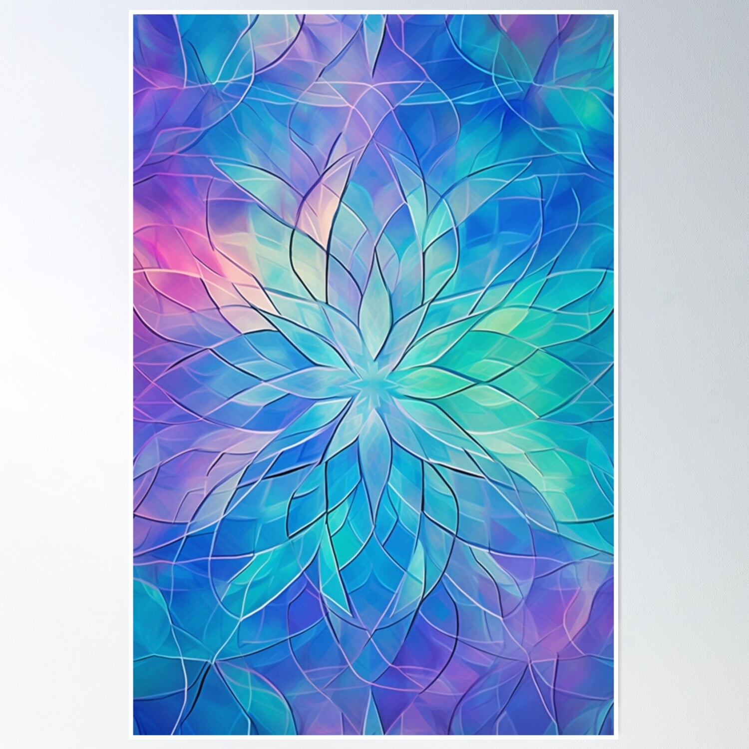 Astral Design, Mandala Poster Wall Art, Modern Wall Decor, 8x12 ...