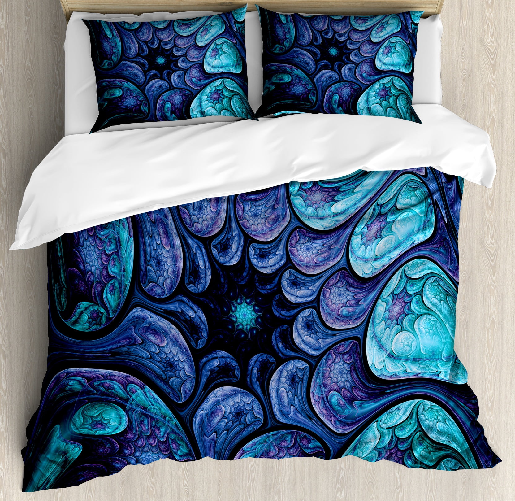 Astral Duvet Cover Set, Abstract Creative Surreal Futuristic Elements ...