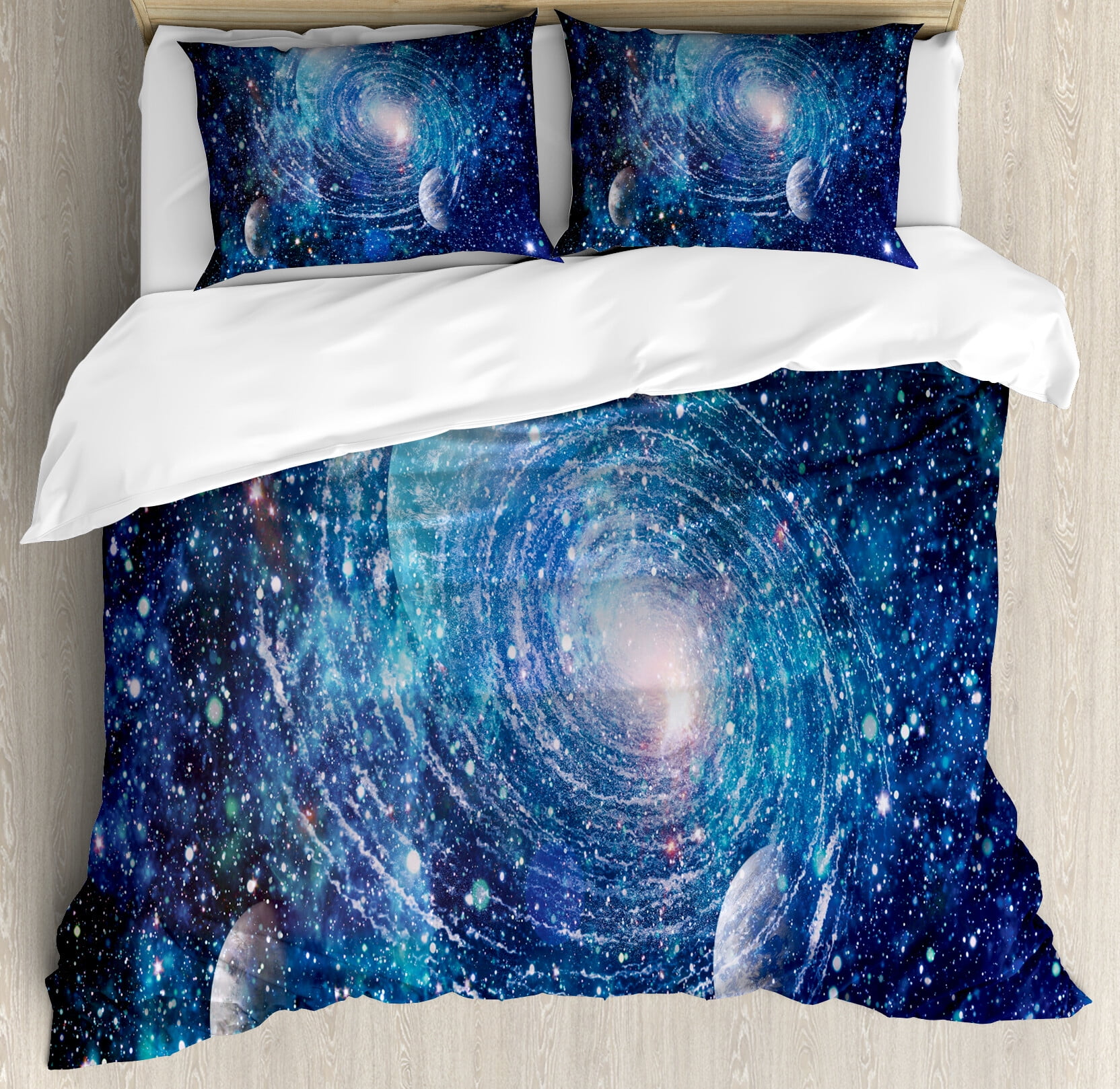 Astral Duvet Cover Set, Nebula Helix with Lots of Stars and Planets ...