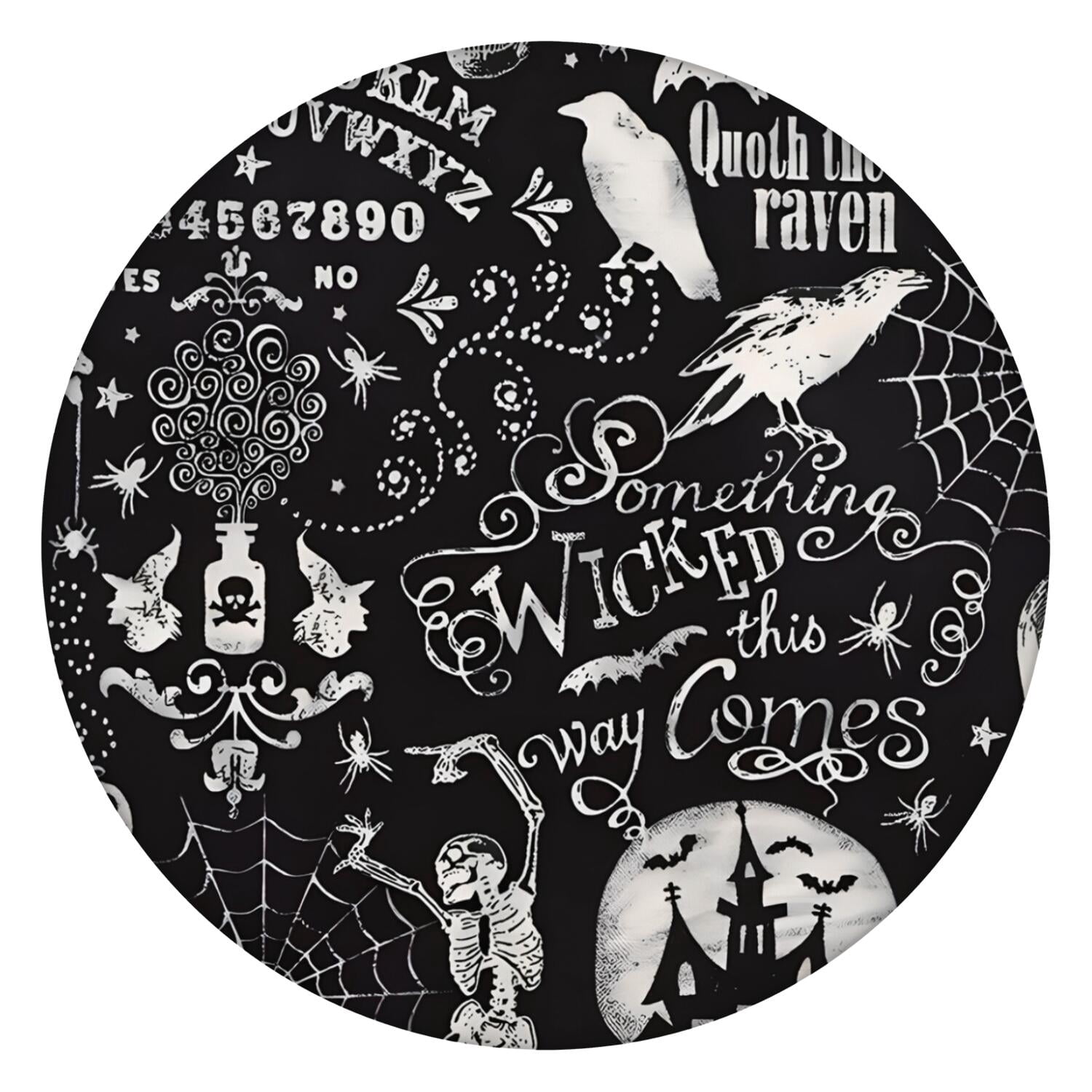 Astral Gothic Sun and Moon Round Fitted Tablecloth - 100% Waterproof ...