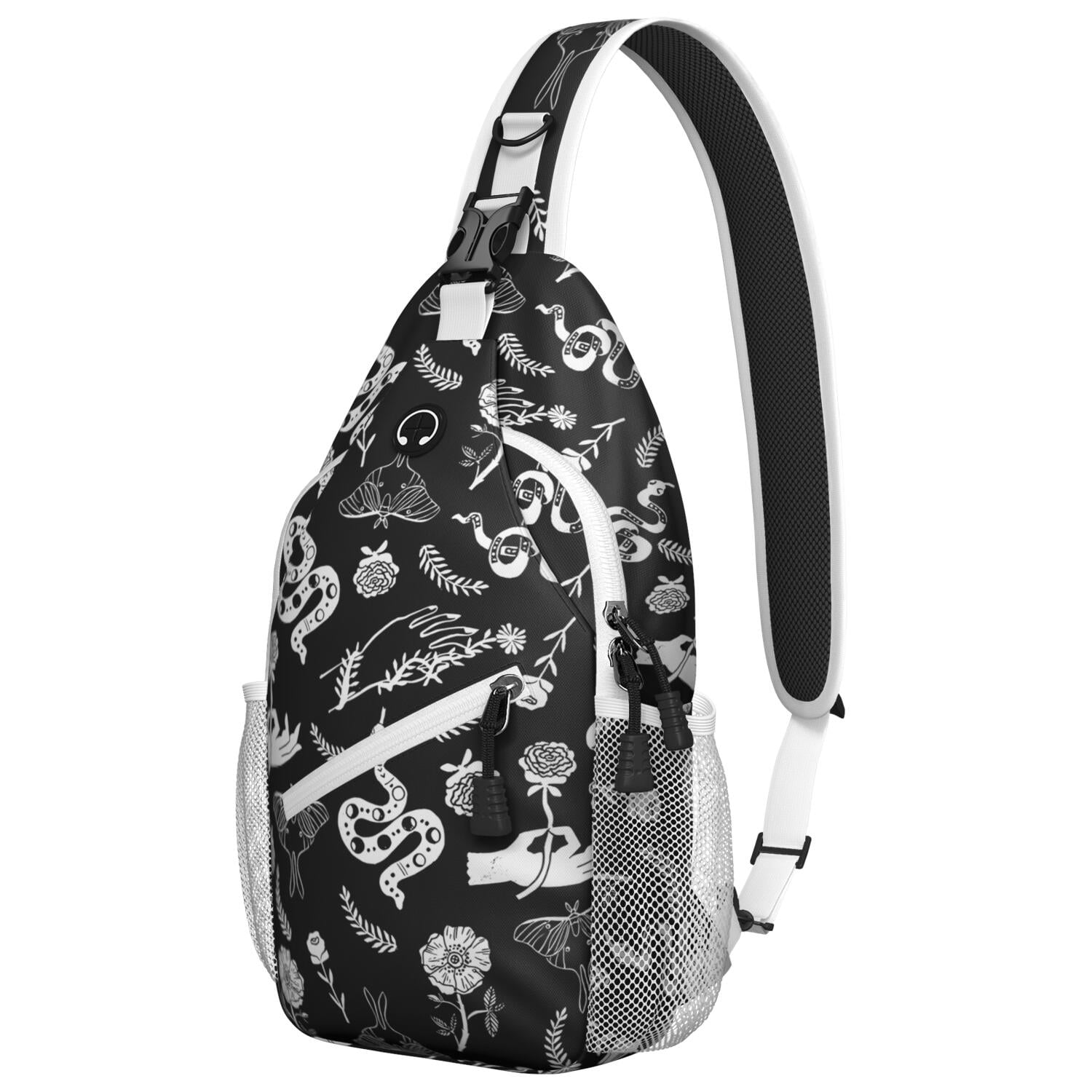 Astral Gothic Sun and Moon Sling Bag Gothic Black and Gold Moon Chest ...