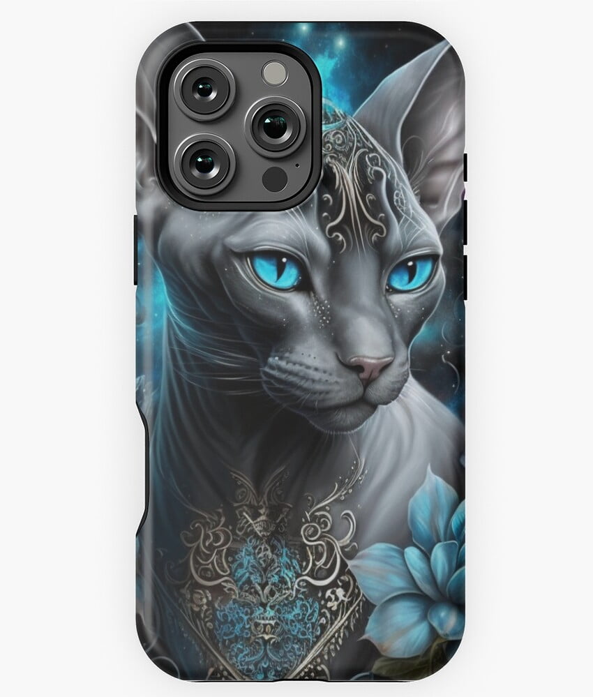 Astral Sphynx Cat Celestial Galaxy Phone Case for iPhone 16 15 14 13 12 ...