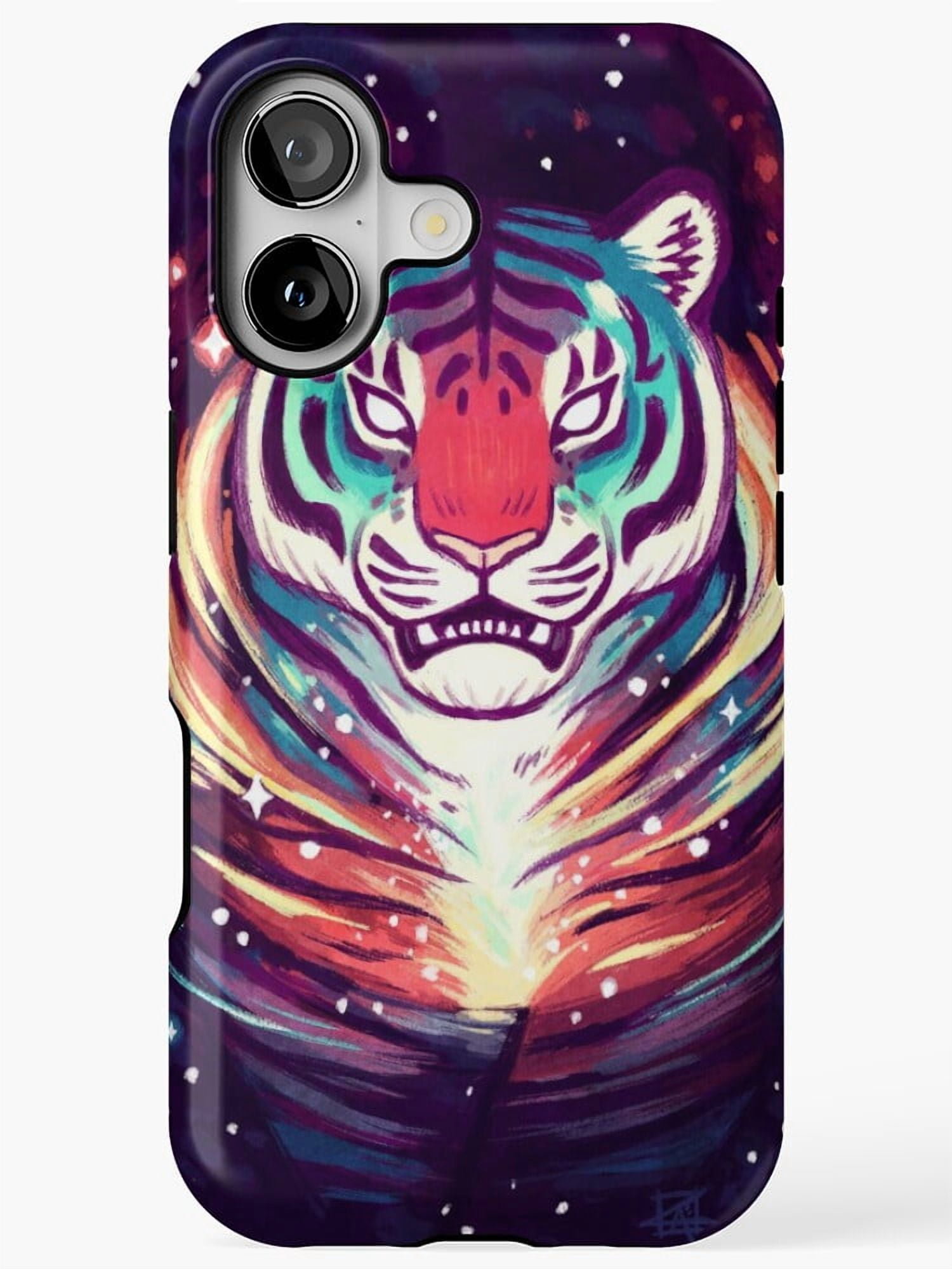 Astral Tiger Celestial Fantasy Art iPhone Case 11 12 13 14 15 16 17 Pro ...