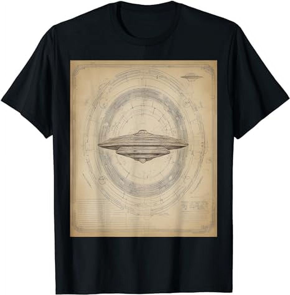 Astral Traveler Ufo Structural Blueprint T-Shirt - Walmart.com