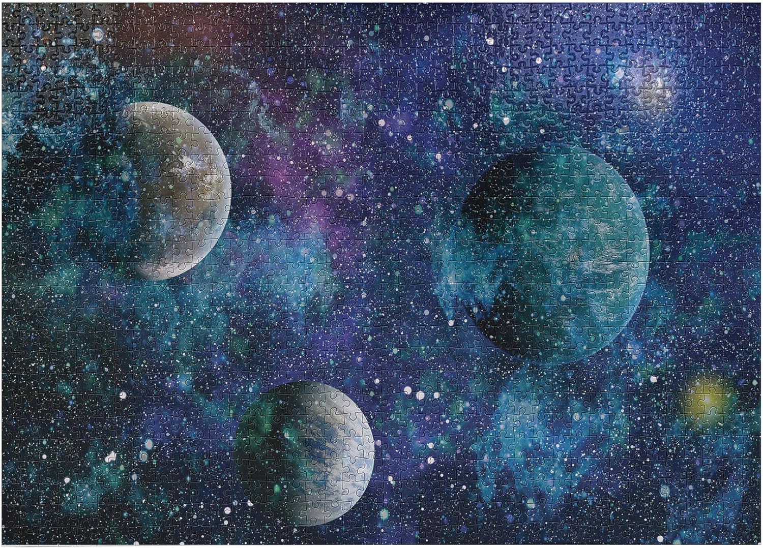Astral Universe Concept with Planets Stars Outer Space Print Jigsaw Puzzles for Adults 300 ...