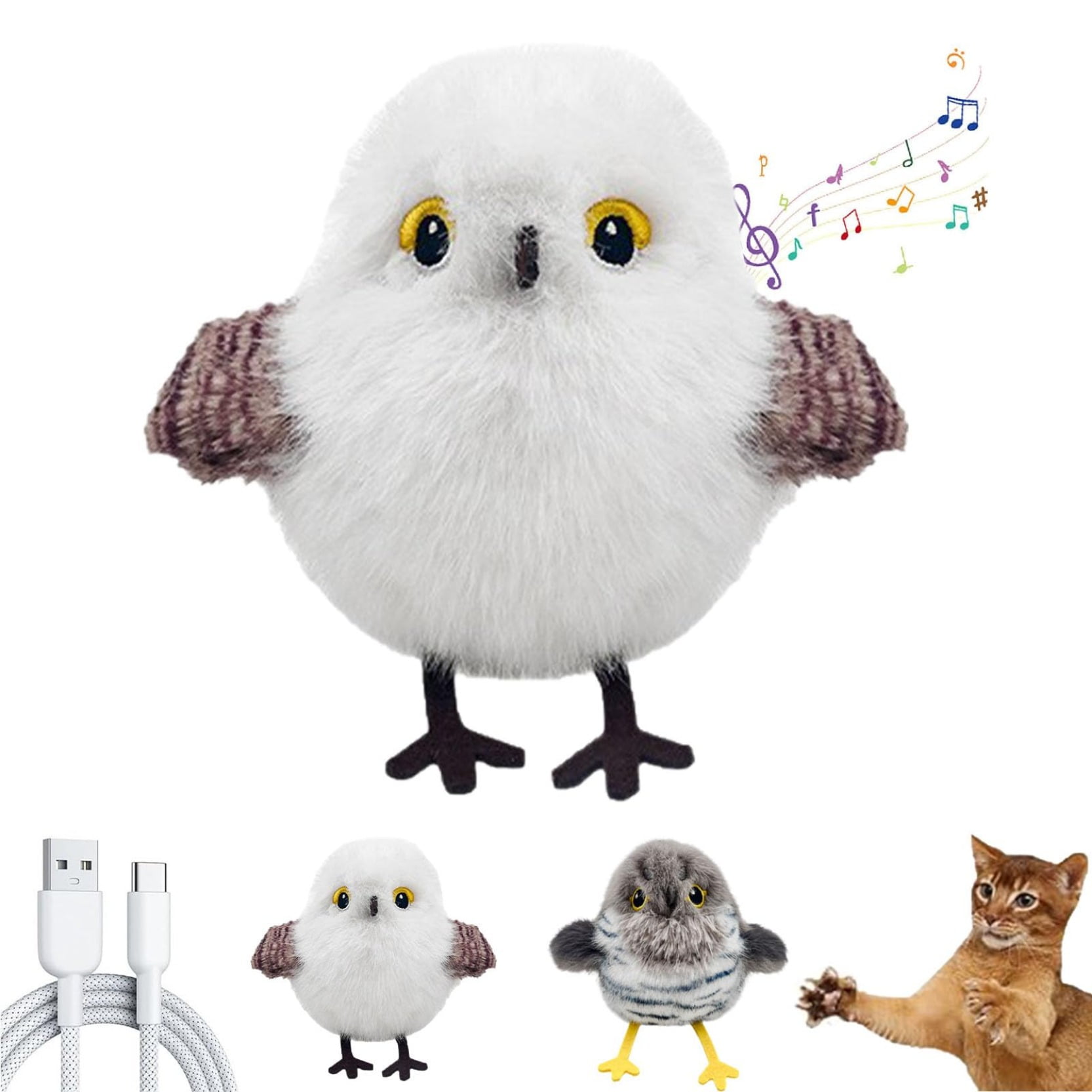 AstralYu Celery Pets Rechargeable Flapping Bird Cat Toy, Celerypets ...
