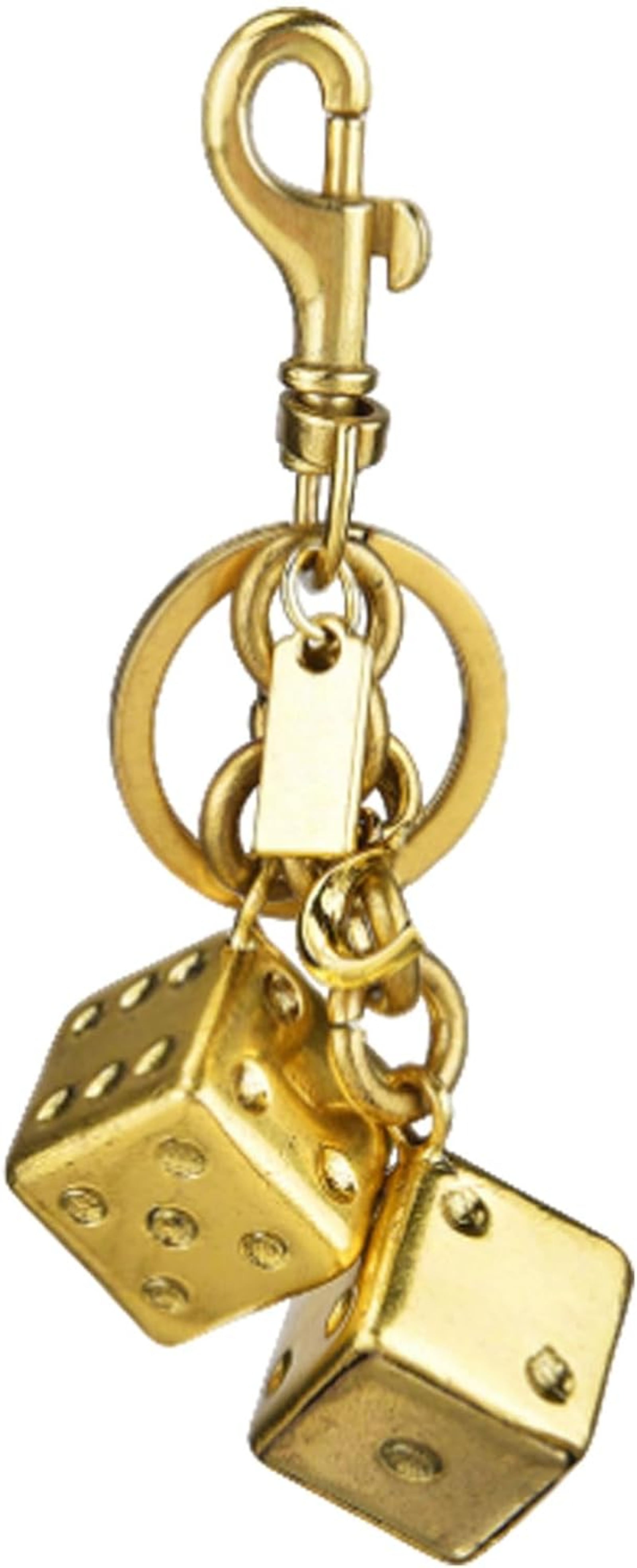 AstralYu Metal Dice Keychain for Men & Women - 12cm Lucky Charm Key ...