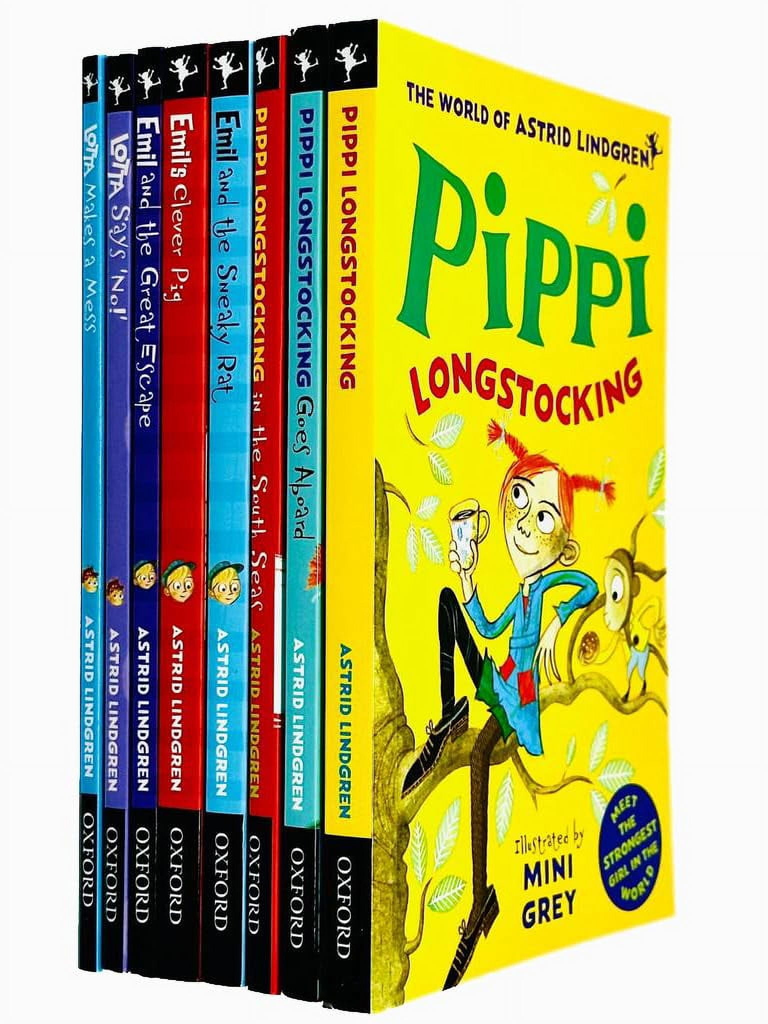 Astrid Lindgren Collection 8 Books Set (Pippi Longstocking, Goes Aboard ...