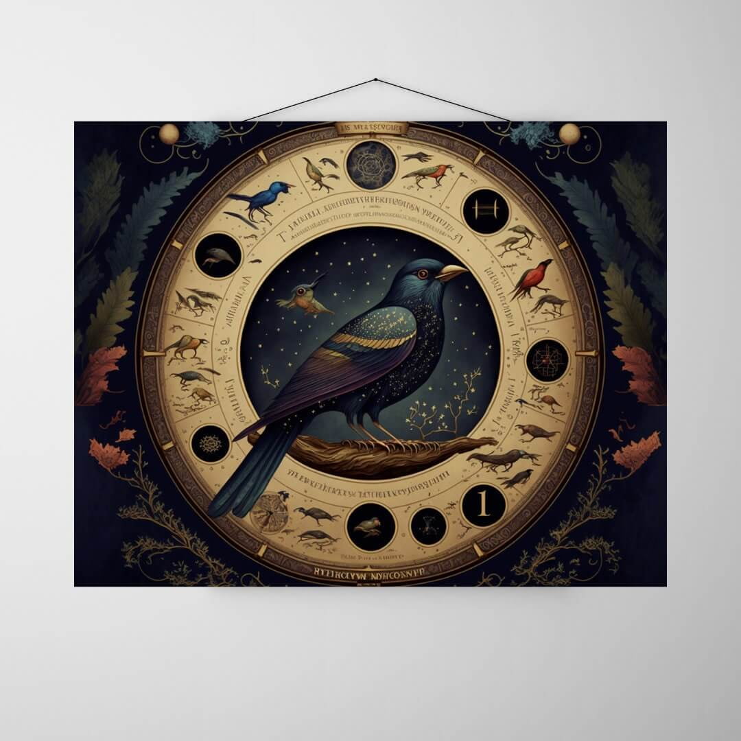Astro Aviary - Astrology Bird Canvas Wall Art - Walmart.com
