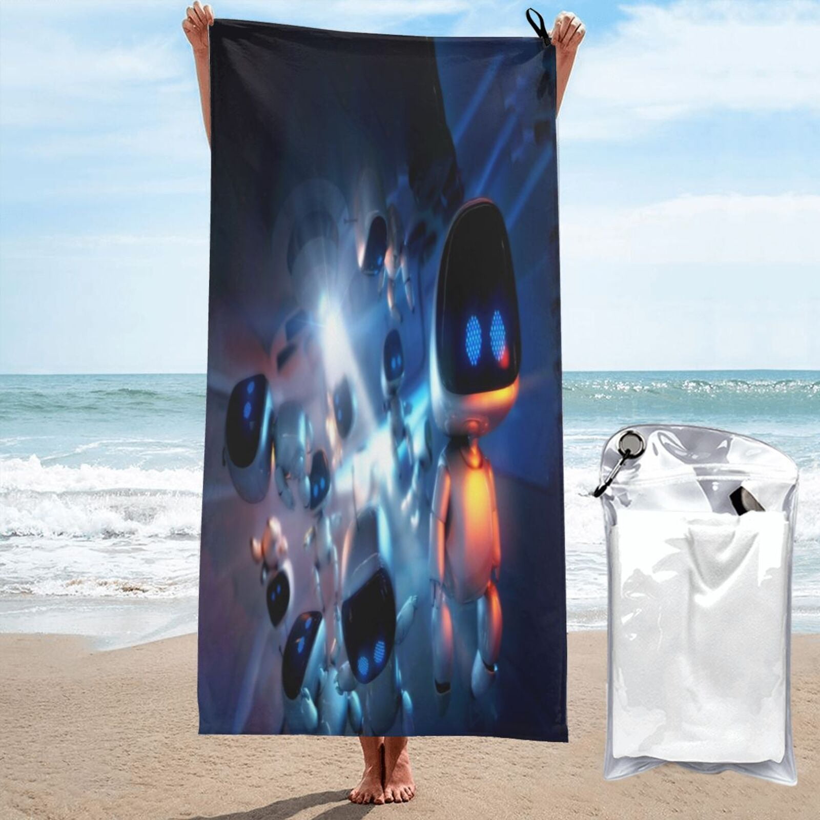 Astro B-ot Beach Towel Anti-Sand Beach Towel, Large Bath Towel Soft ...