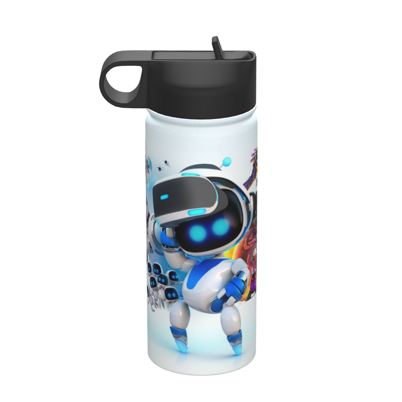 Astro B-ot Insulated Water Bottle With Straw Stainless Steel Metal ...