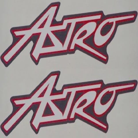 Astro Boat Brand Decal | White Red Black Stickers (Pair) - Walmart.com