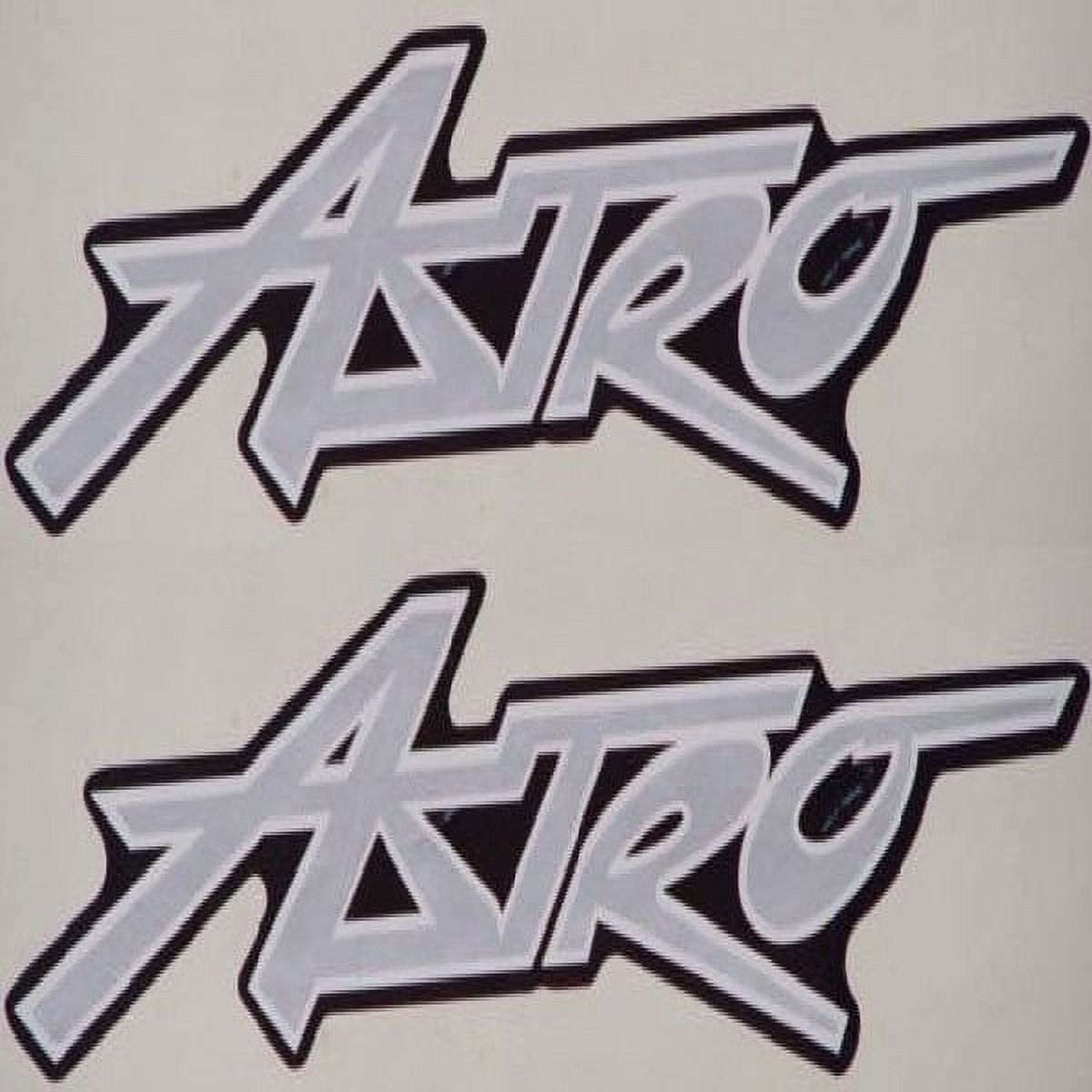 Astro Boat Decal Stickers | Silver Black White 13 3/4 x 3 Inch (Pair ...