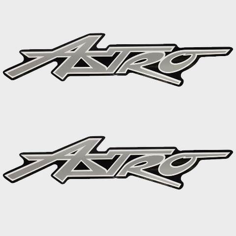 Astro Boat Decal Stickers | Silver Black White 13 3/4 x 3 Inch (Pair ...