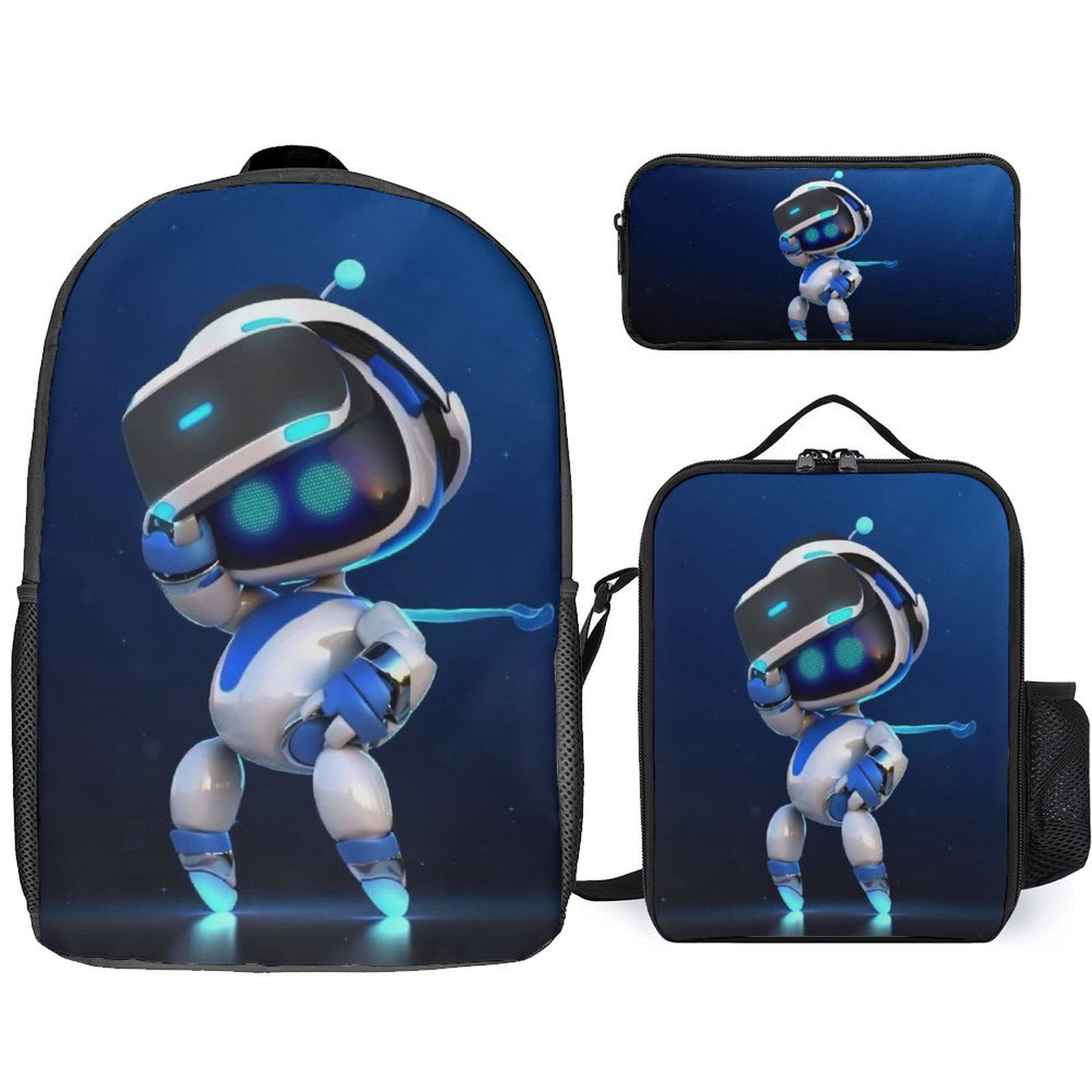 Astro Bot 3Pcs Backpacks Sets Book Bag with Lunch Bag And Pencil Case ...