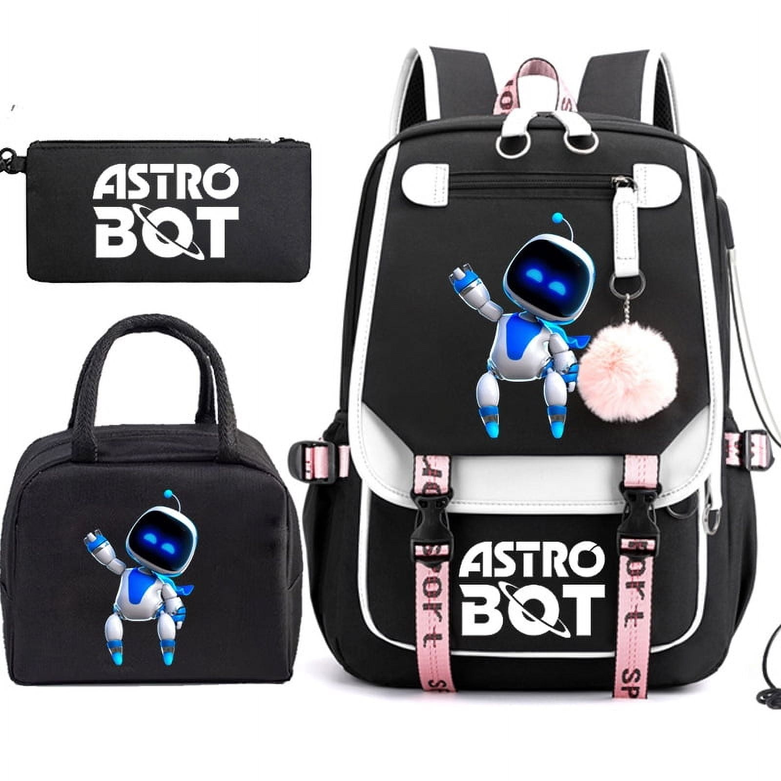 Astro-Bot Anime Backpack for Teen/Womens/Mens Cartoon Backpack Set ...
