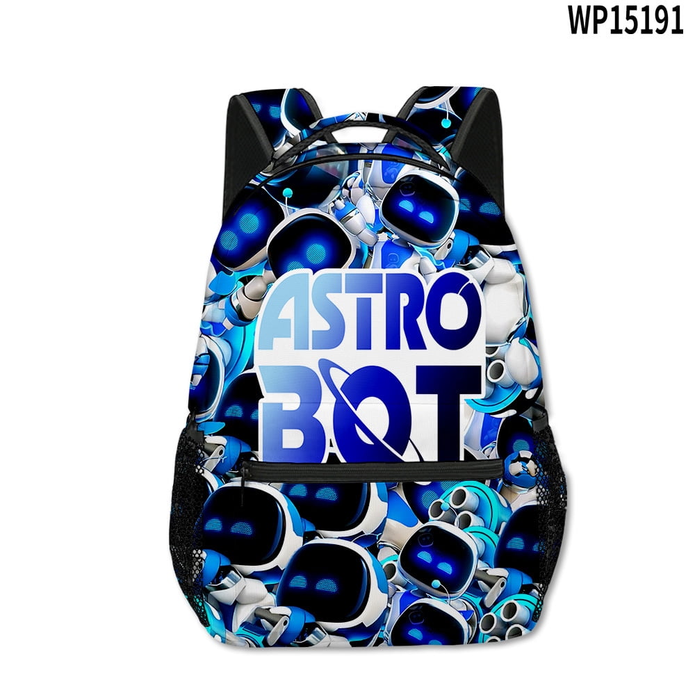 Astro Bot Anime Travel Backpack for Teens/Womens/Mens/ Casual Daypack ...