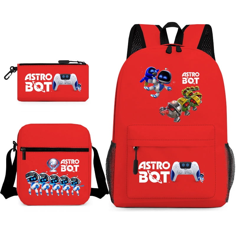 Astro Bot Anime Travel Backpack for Teens/Womens/Mens/ Casual Daypack ...