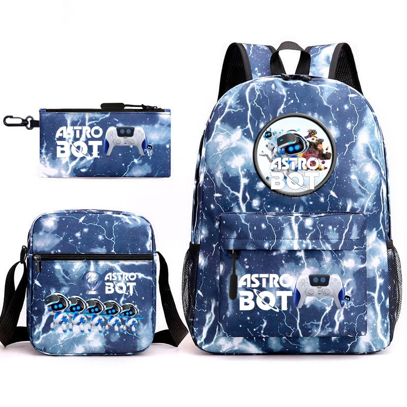 Astro Bot Anime Travel Backpack for Teens/Womens/Mens/ Casual Daypack ...