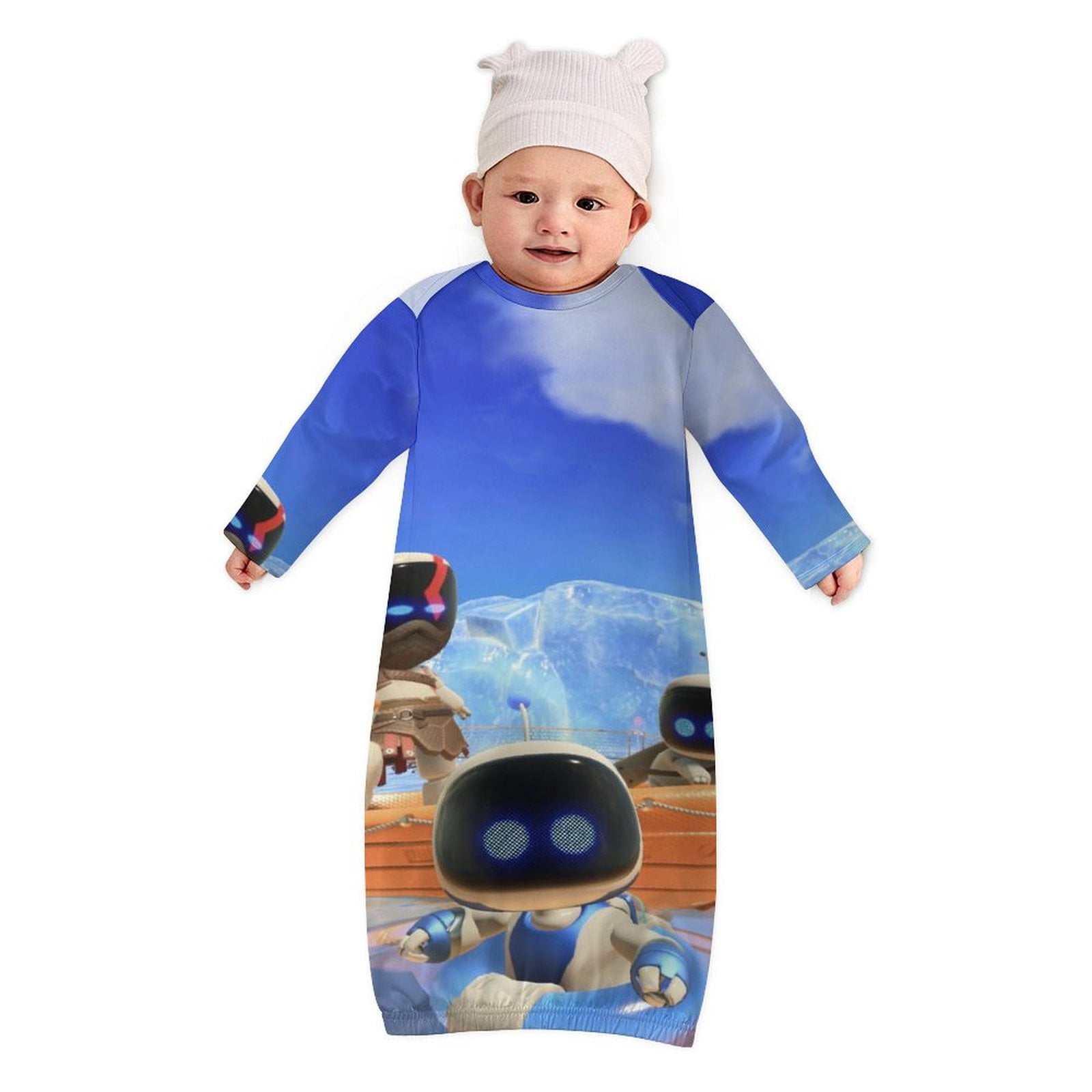 Astro Bot Baby Boy And Girls Sleeper Gown Newborn to Infant - Walmart.com