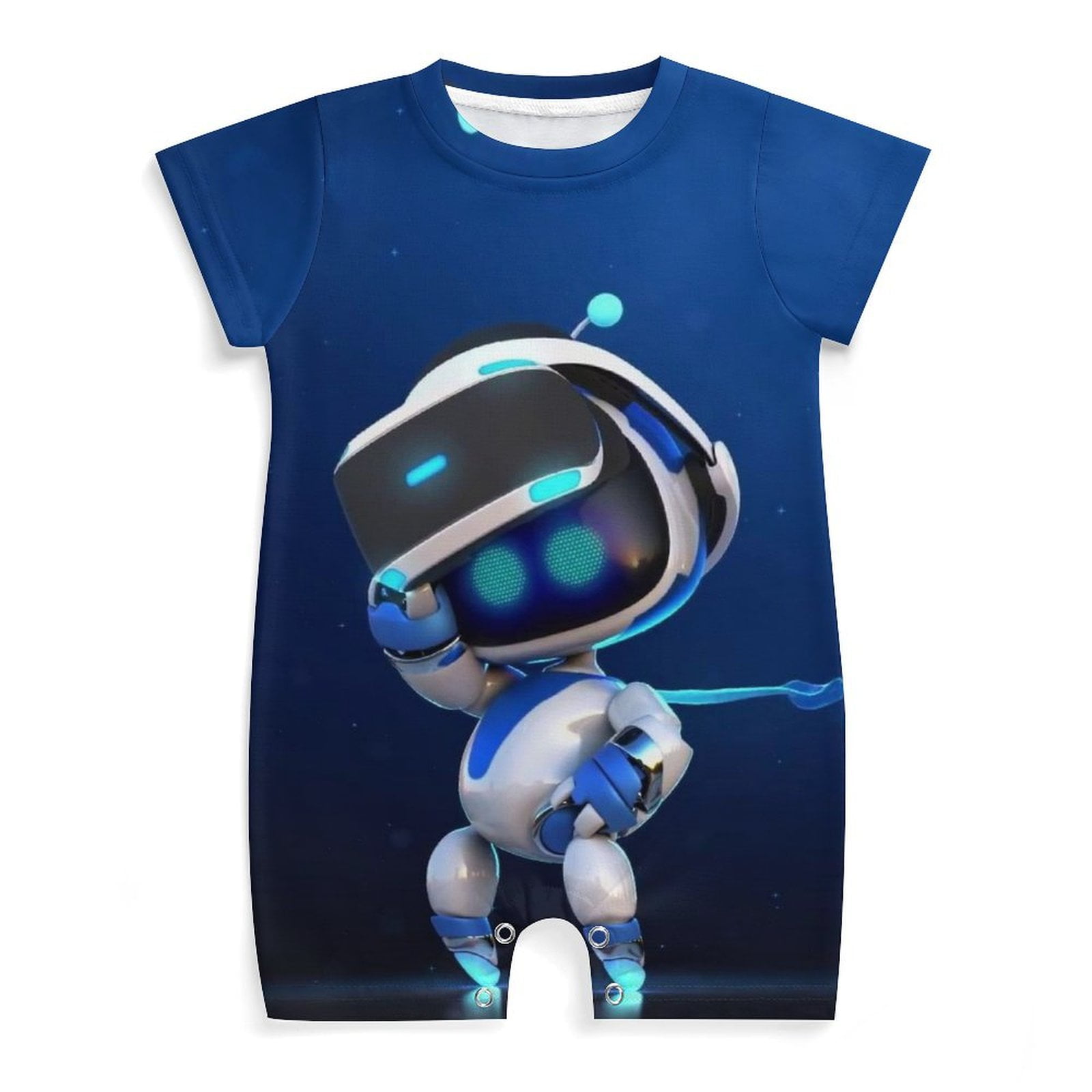 Astro Bot Baby Boy Girl Short Sleeve Romper Clothing Set Print Cartoon ...