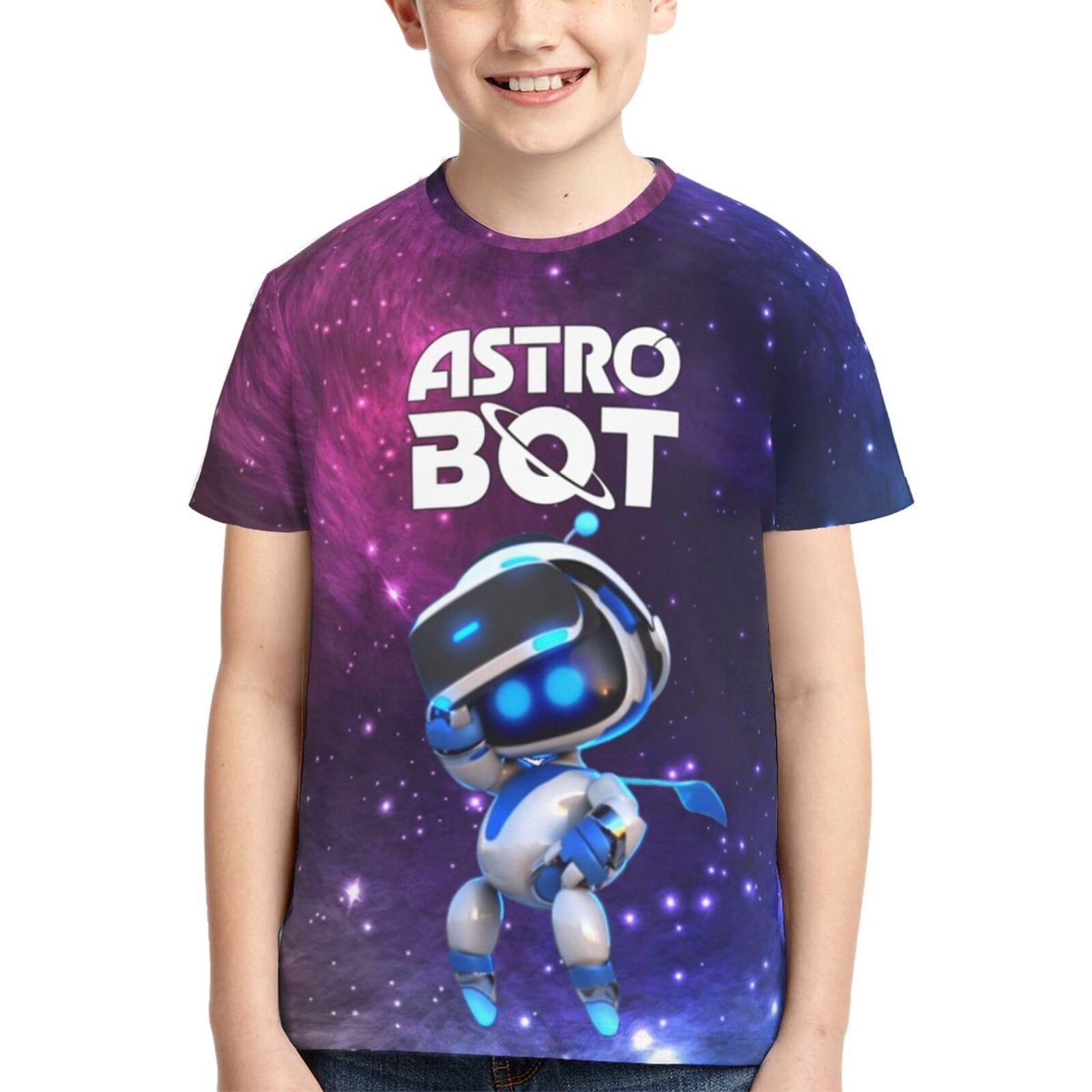 Astro Bot Boys Girls T Shirt Kids Short Sleeve Crewneck 3d Printed ...