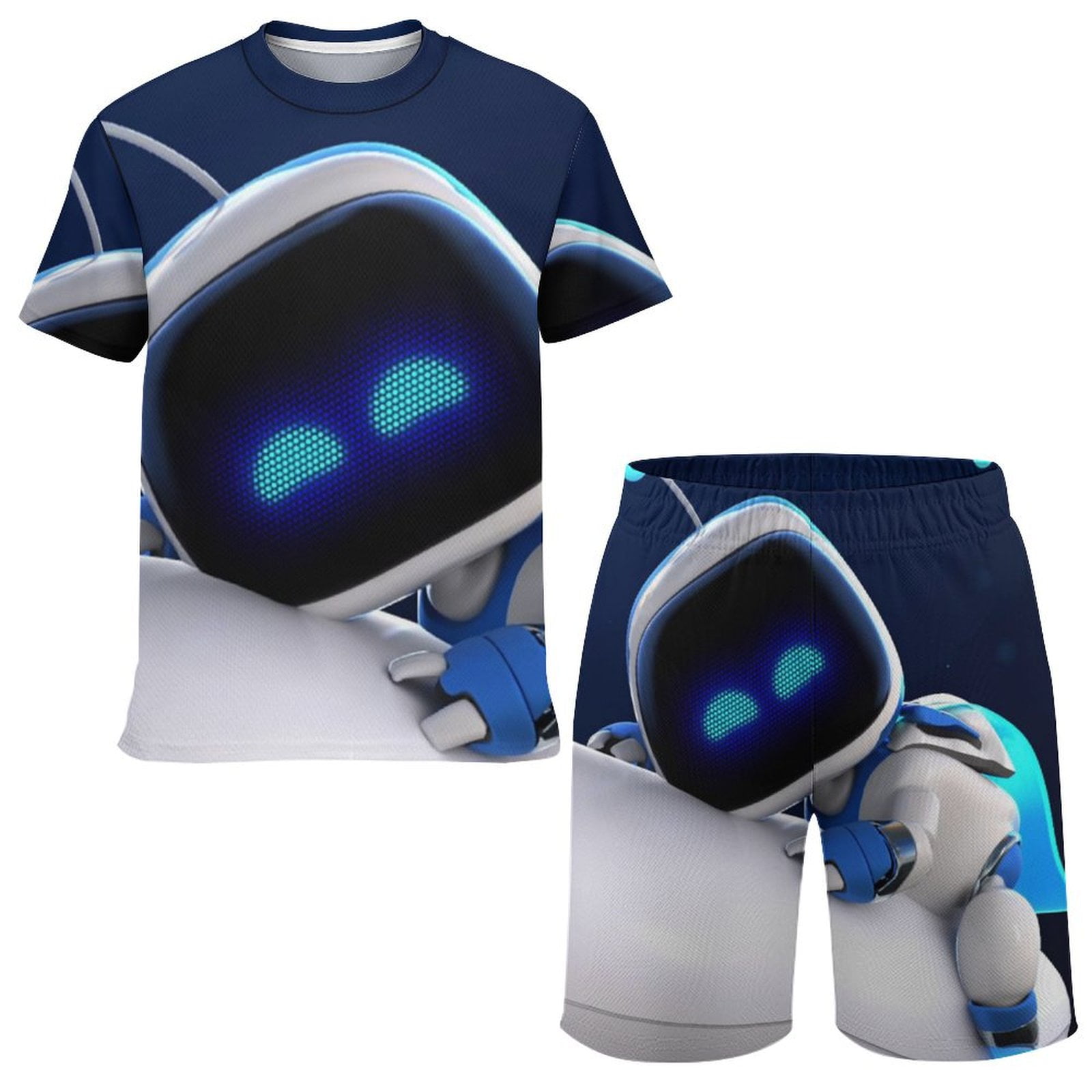 Astro Bot Boys Short Sleeve Mesh T-Shirt And Shorts Outfit Set Summer ...