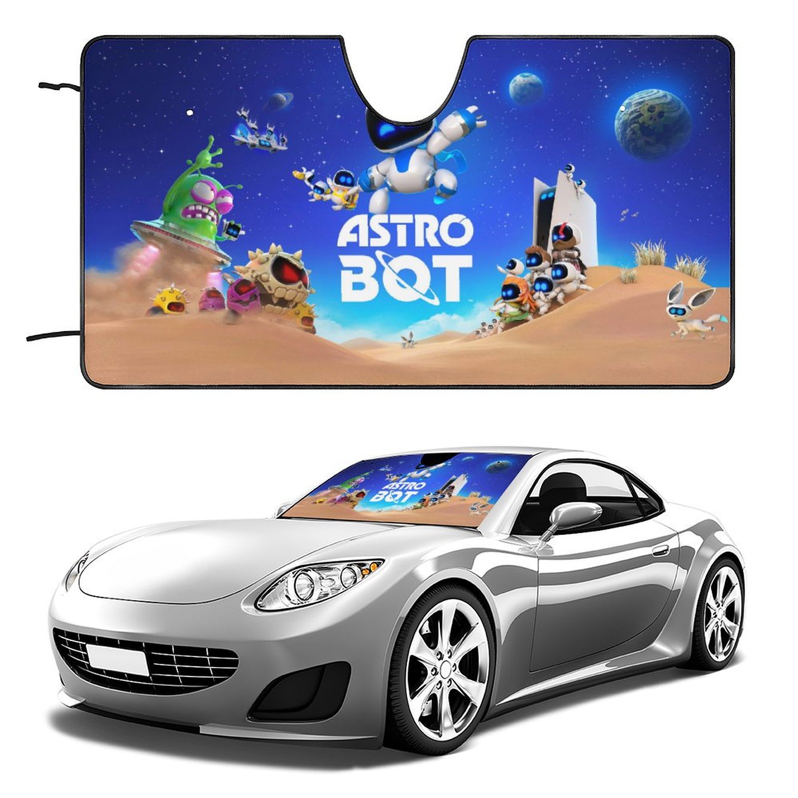 Astro Bot Car Windshield Sun Shade, Foldable Sun Shade for Car Truck ...