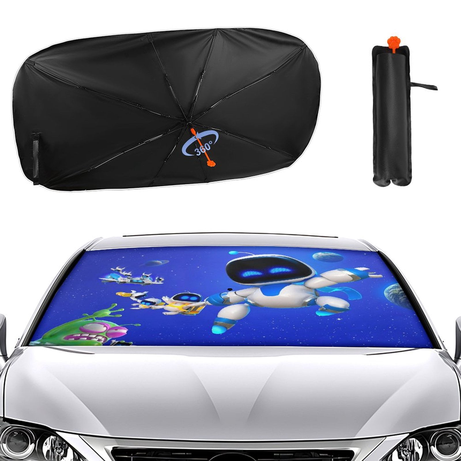 Astro Bot Car Windshield Sun Shade Umbrella, Windshield Sun Shade Cover ...