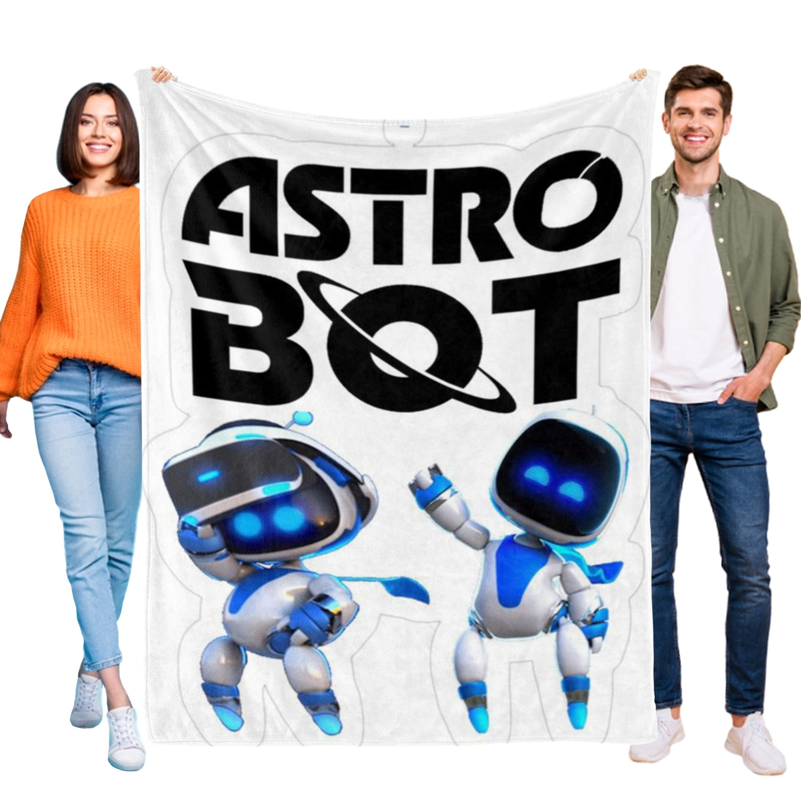 Astro Bot Flannel Blanket 50"x60" soft & rugged. Machine-washable for ...