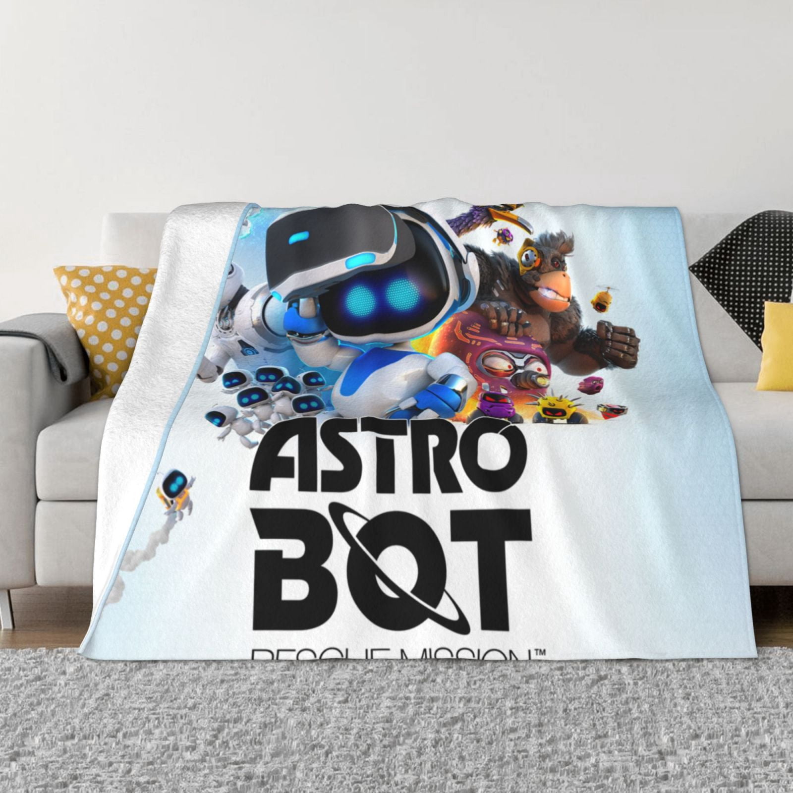 Astro Bot Fleece Throw Blankets, Super Soft Flannel Cozy Blankets for ...