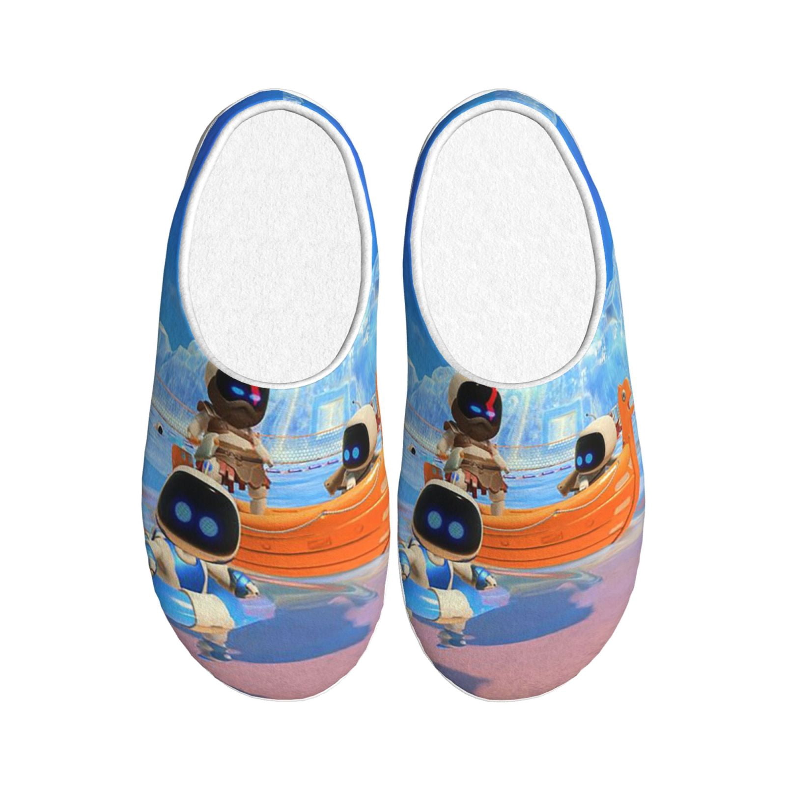 Astro Bot Fluffy House Slippers Memory Foam Adult TPR Cotton Slipper ...