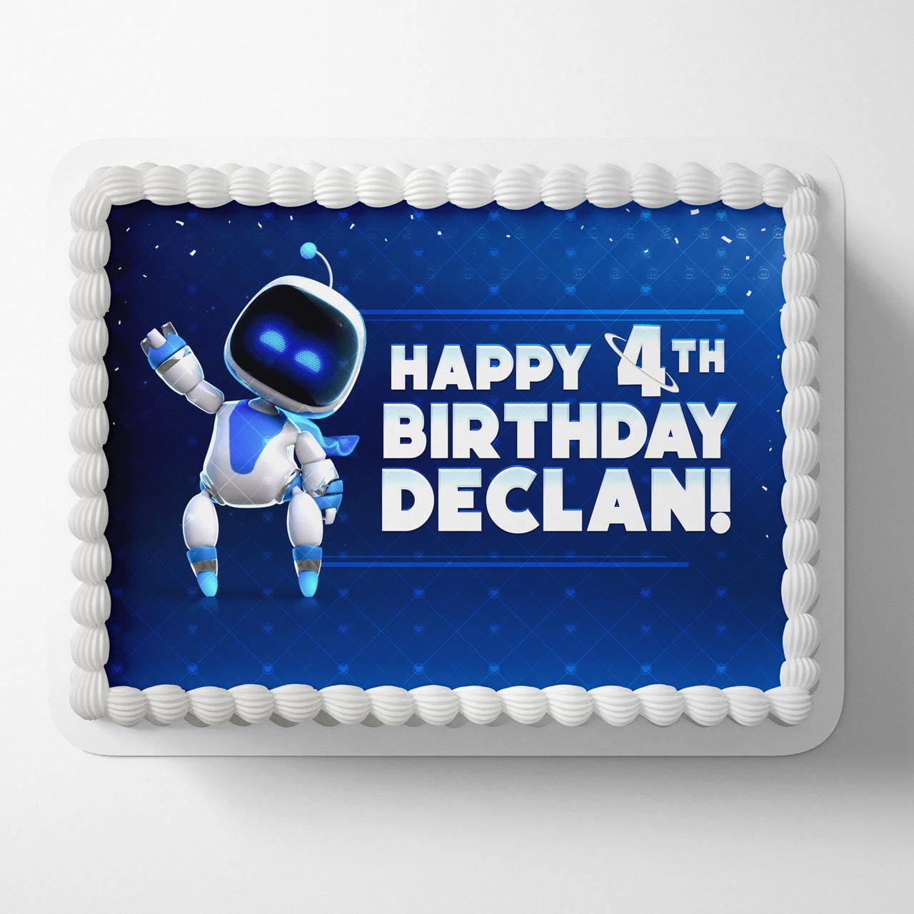 Astro Bot Game PS5 Edible Icing Cake Wrap Cake Image Icing Sugar Sheet Edible Cake Images 1/4 ...