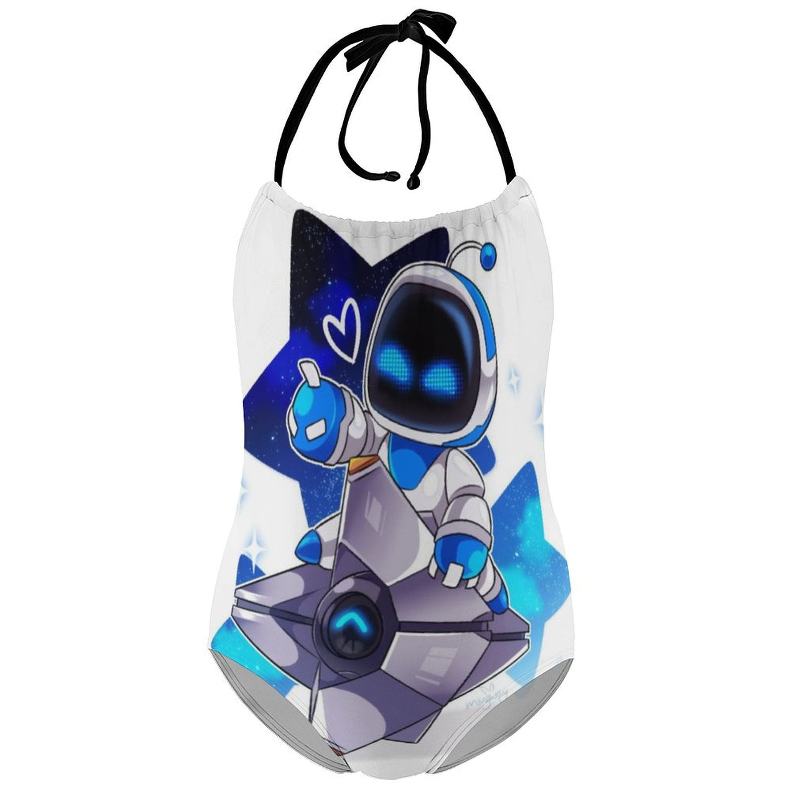 Astro Bot Girl's One-Piece Swimsuit Bathing Suit Soft Stretchy Children ...